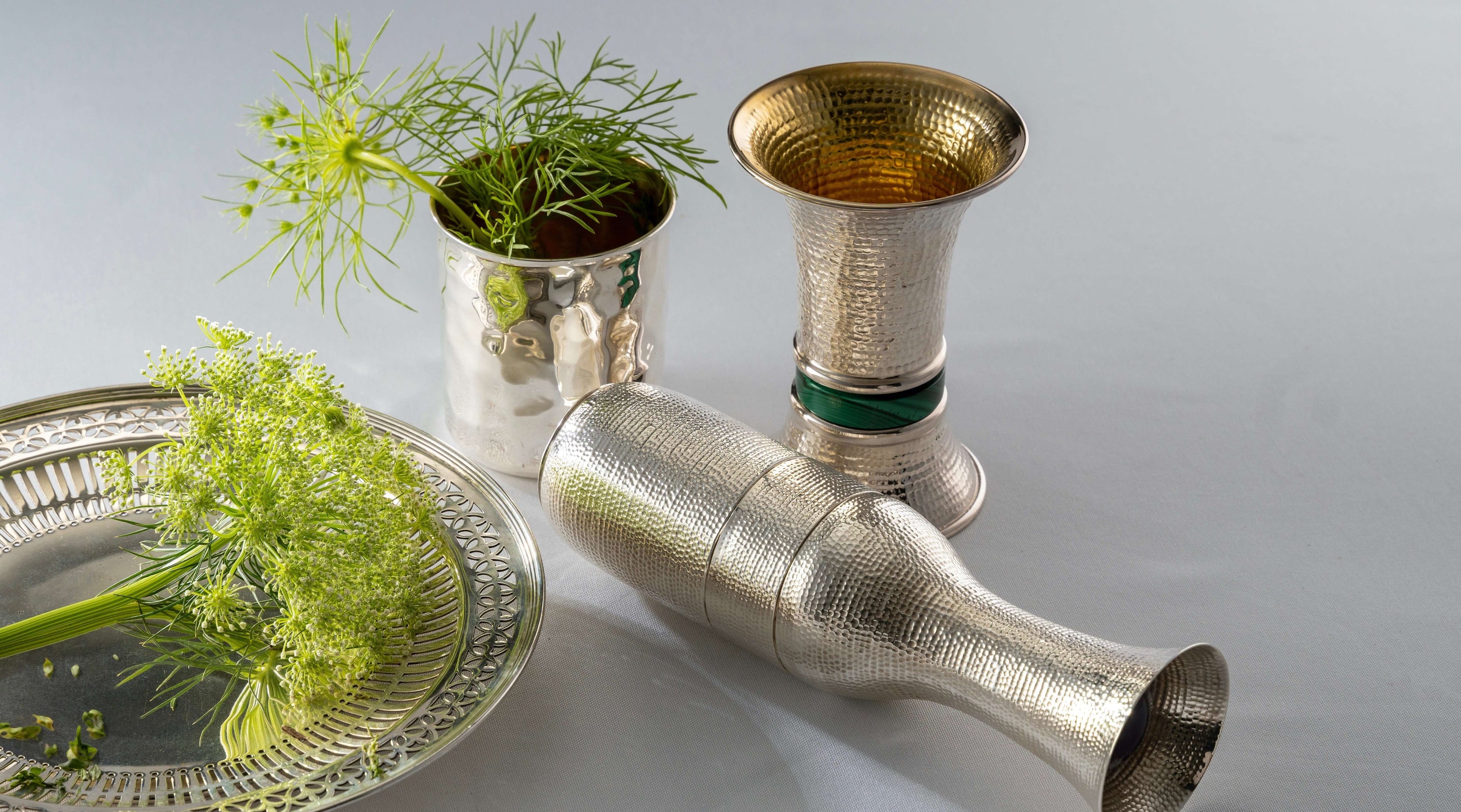 Sterling Silver Kiddush Cups – Elegant Design by 'Piece'
