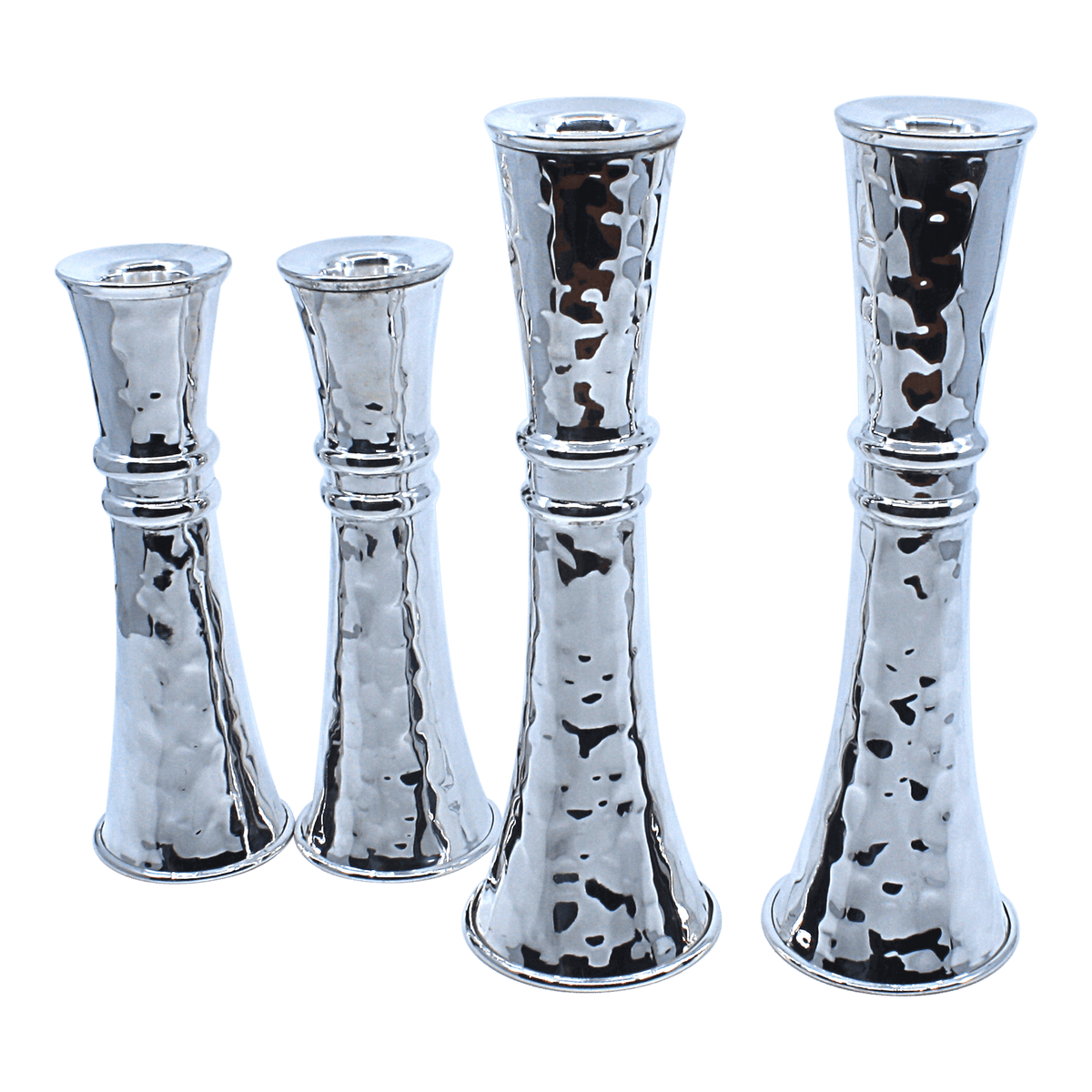 Hourglass Hammer Shabbat Candlesticks