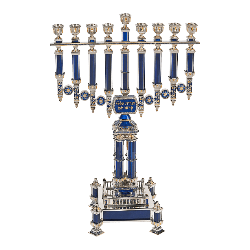 Saphire Silver Menorah