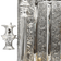 Magnificent Silver and Gold Wall Menorah
