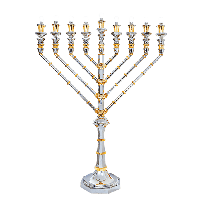 World Record Silver and Gold Menorah